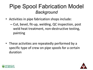 I3M 2013 – EMSS Conference - Pipe Spool Fabrication Simulation Model | PPTX