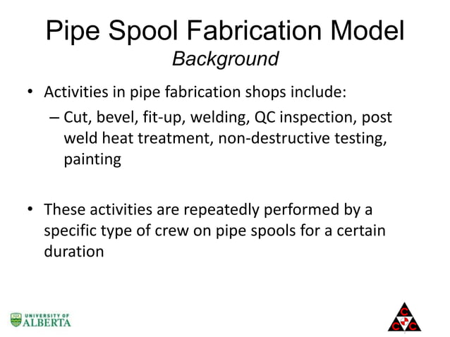I3M 2013 – EMSS Conference - Pipe Spool Fabrication Simulation Model | PPTX | Mechanical and ...