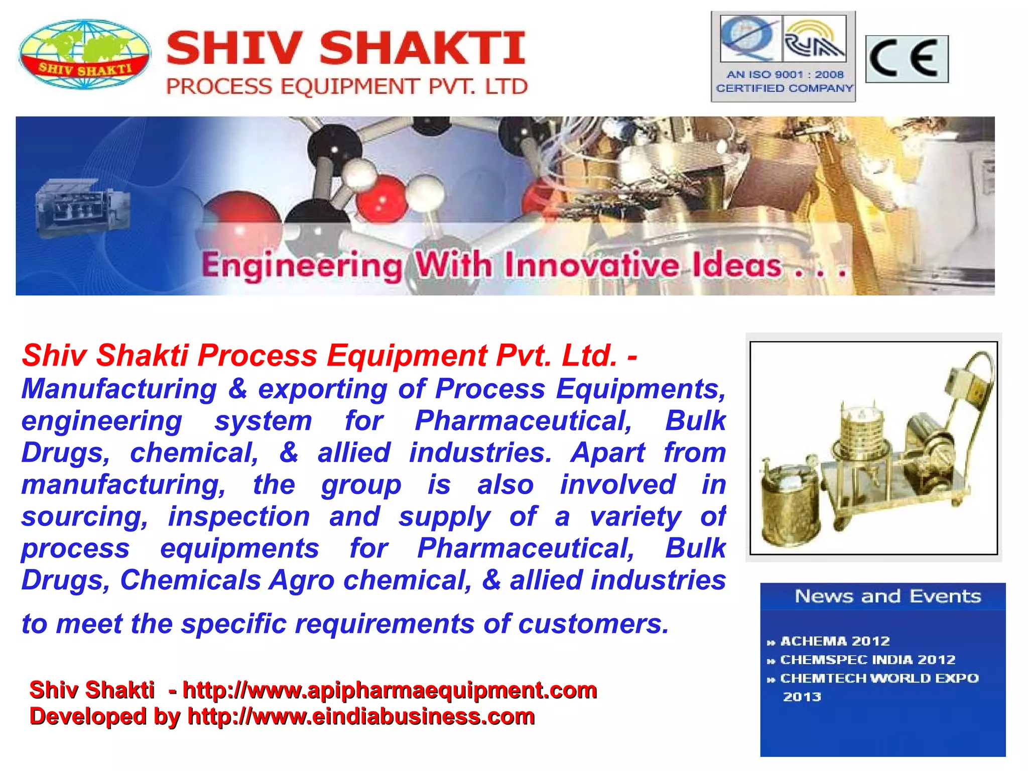 Shiv Shakti Process Equipment Pvt. Ltd. | ODP | Manufacturing Industry ...