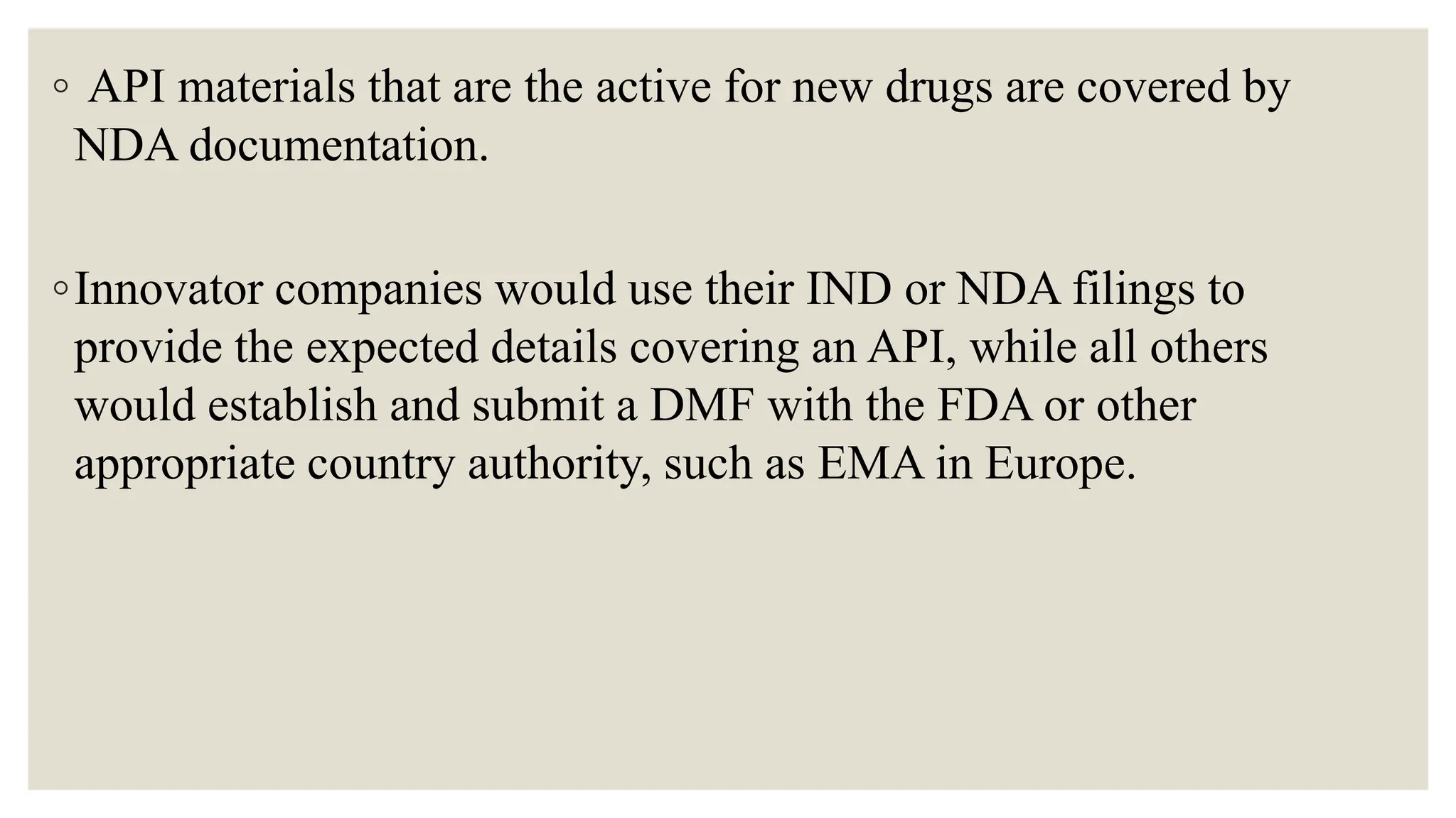 REGULATORY REQUIREMENTS FOR APPROVAL OF API | PPTX