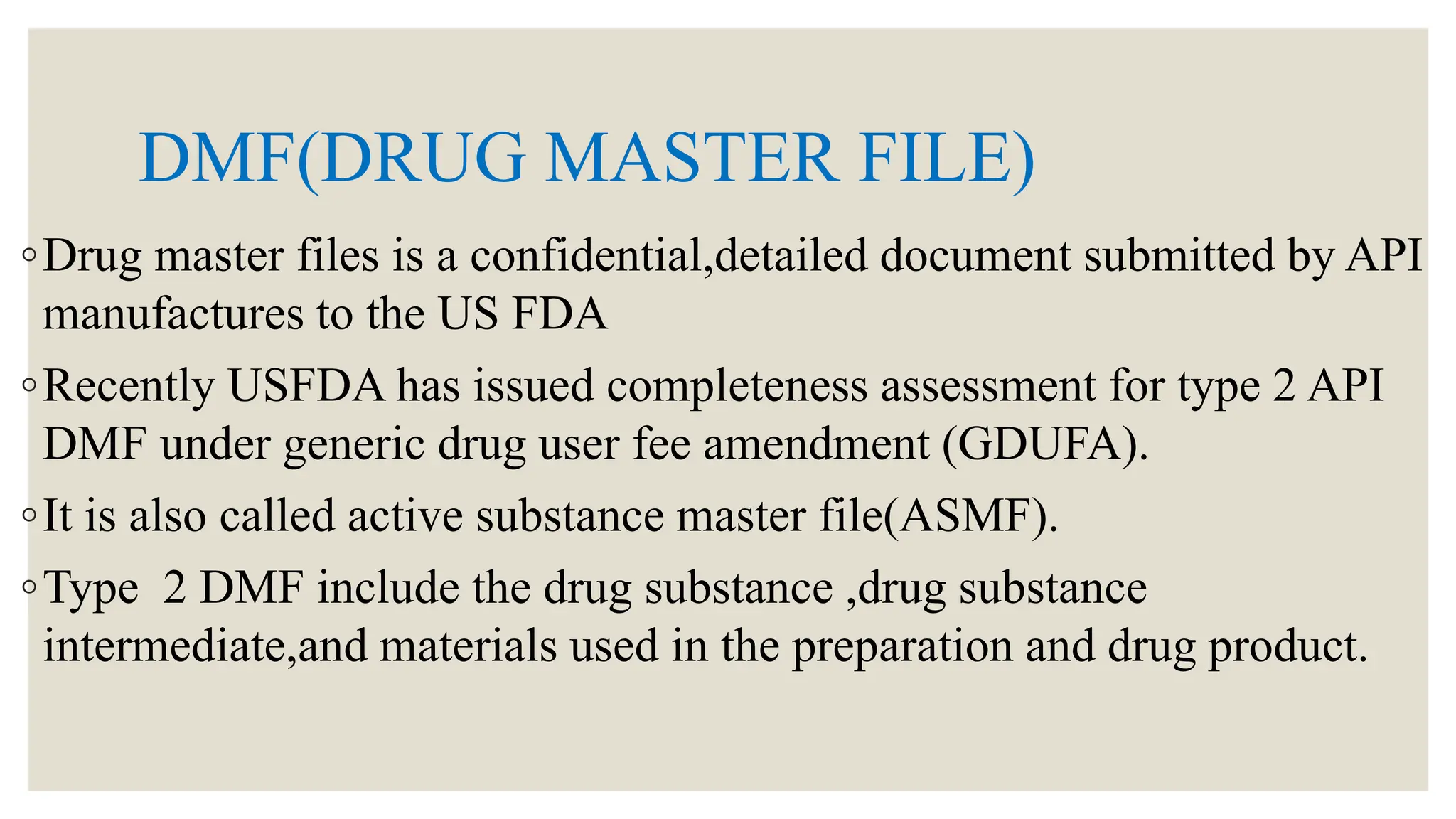 REGULATORY REQUIREMENTS FOR APPROVAL OF API | PPTX
