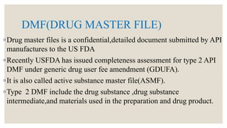 REGULATORY REQUIREMENTS FOR APPROVAL OF API | PPTX