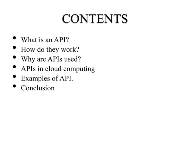 API Presentation | PPT