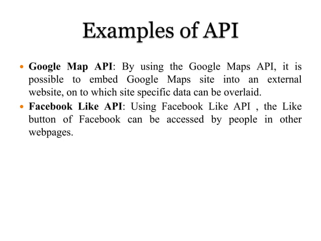 API Presentation | PPT