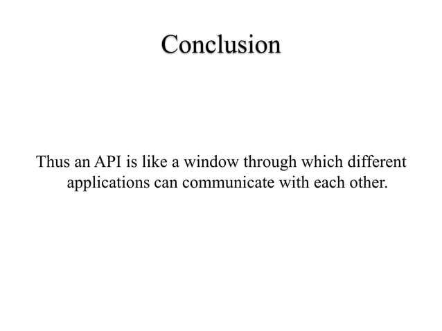 API Presentation | PPT