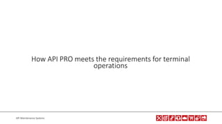 APIPRO for Ports and Terminals | PPT