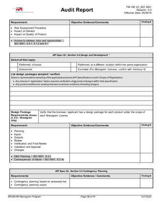 Api q1 6 a monogram-iso audit template- blank | DOCX