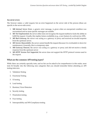API Testing Interview Preparation and Methods | PDF