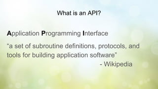 Are API Services Taking Over All the Interesting Data Science Problems? | PDF