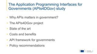 Application Programming interfaces for Governments: why, what and how | PPT