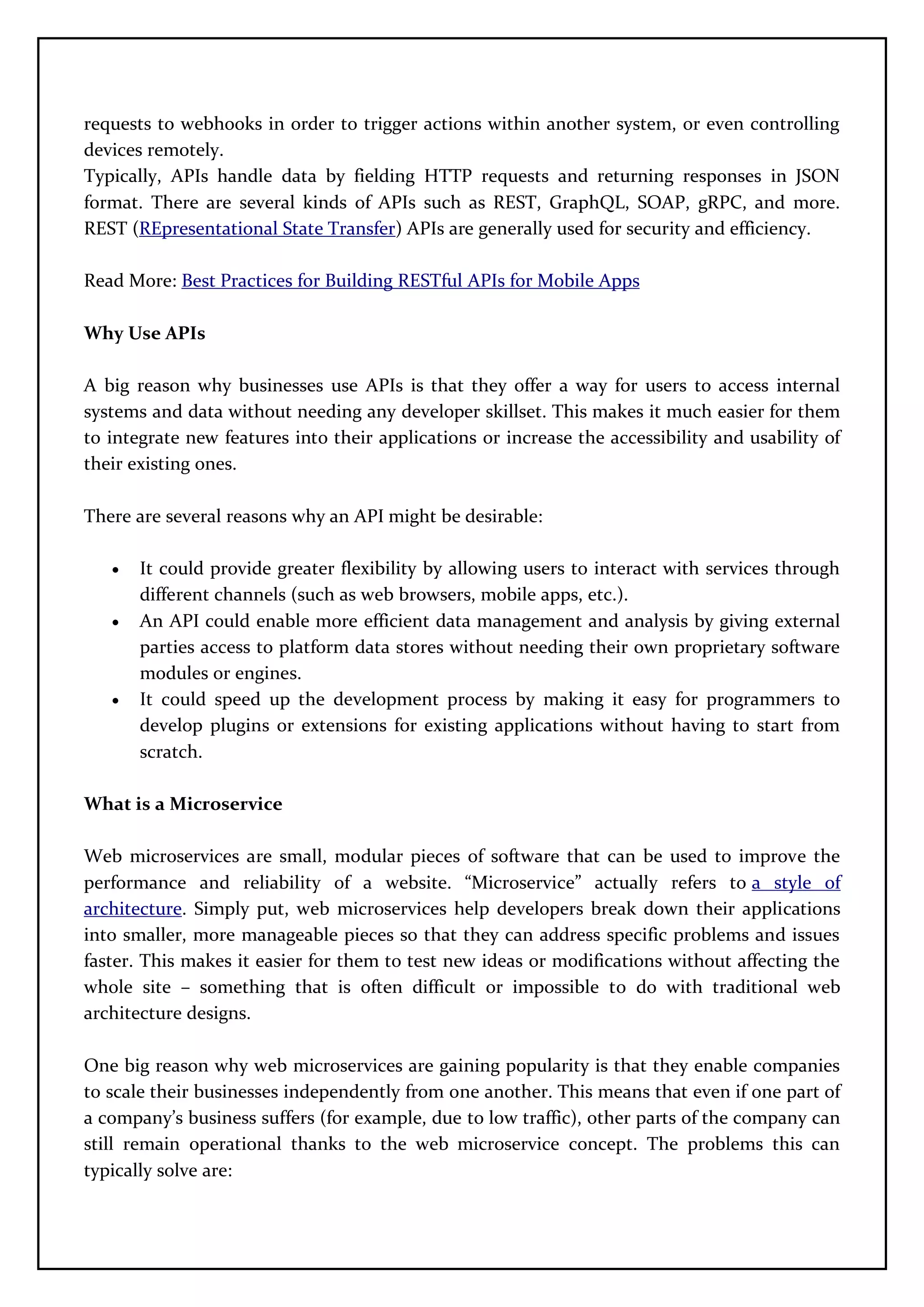 APIs and Microservices - What Are They? | PDF APIs and Microservices - What Are They? | PDF