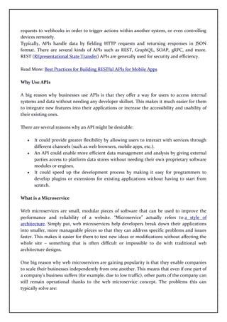 APIs and Microservices - What Are They? | PDF