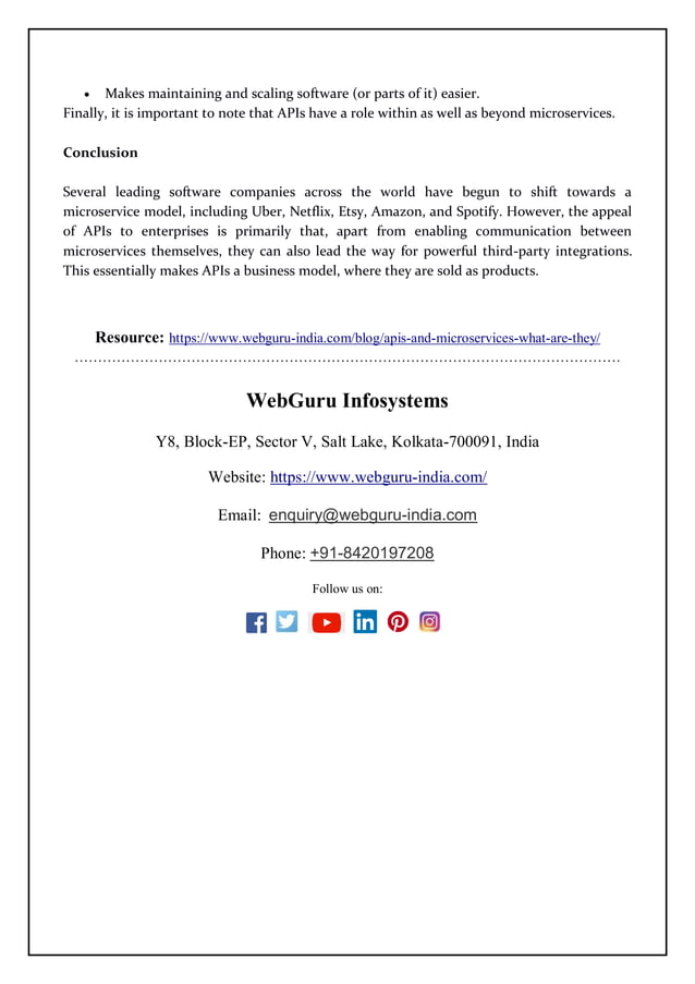 APIs and Microservices - What Are They? | PDF