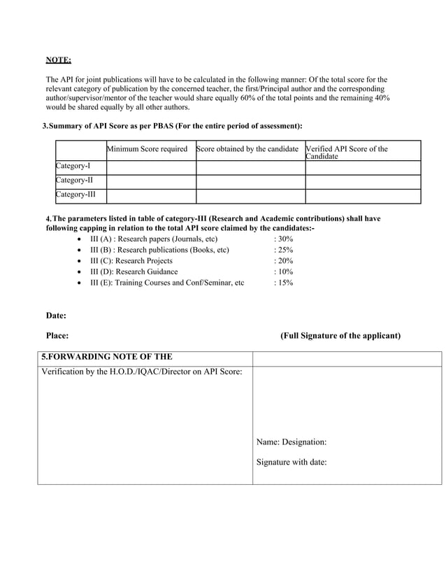 Api score card | PDF