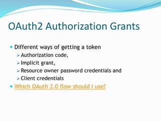 Api security with o auth2 | PPTX
