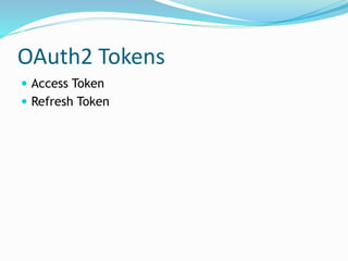 Api security with o auth2 | PPTX