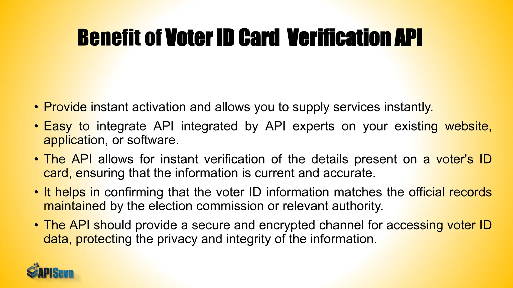 API Seva Provide Voter ID Card Verification API Service in India.pptx