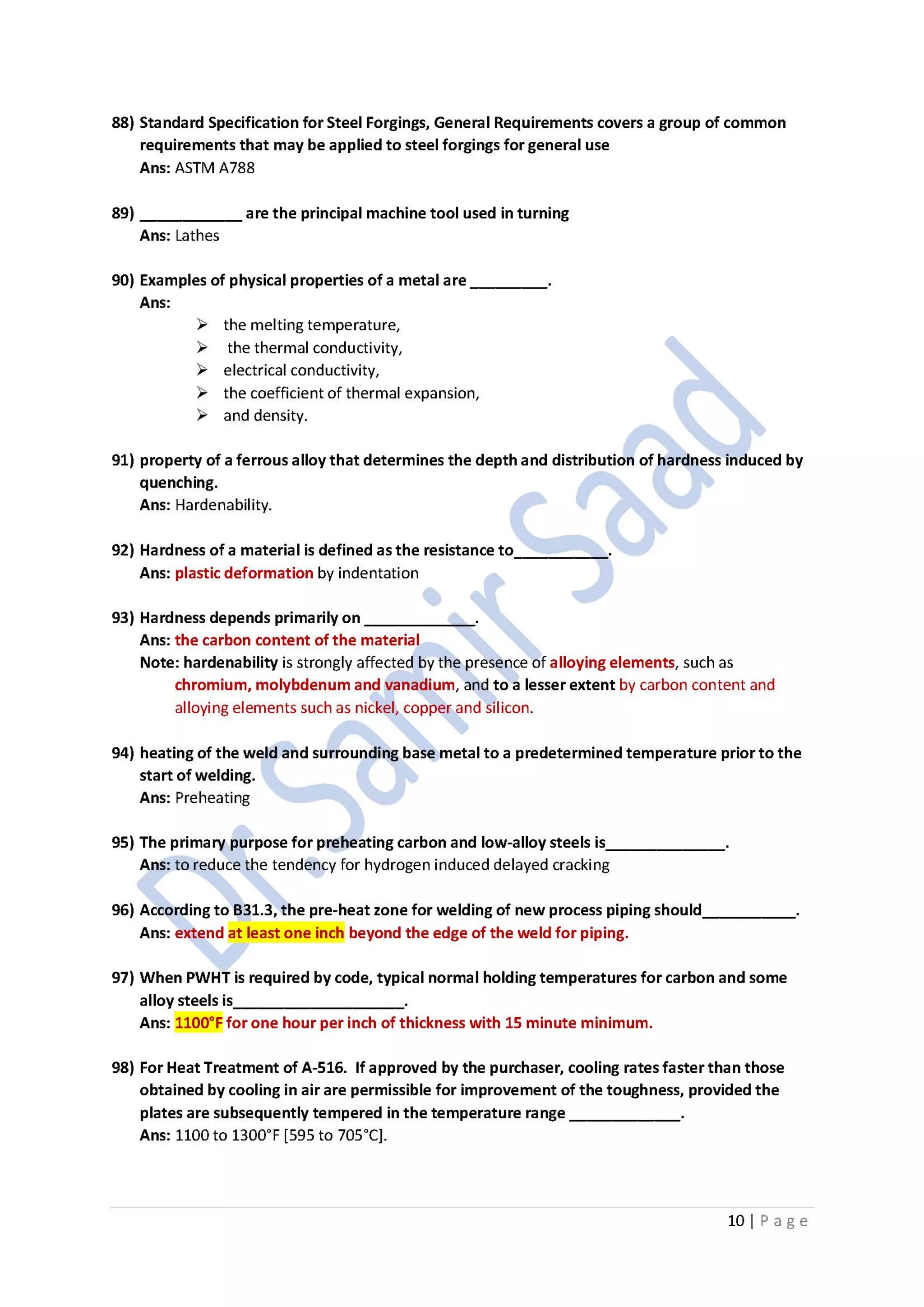 API SIFE-Source Inspector Fixed Equipment Notes-Dr. Samir Saad | PDF