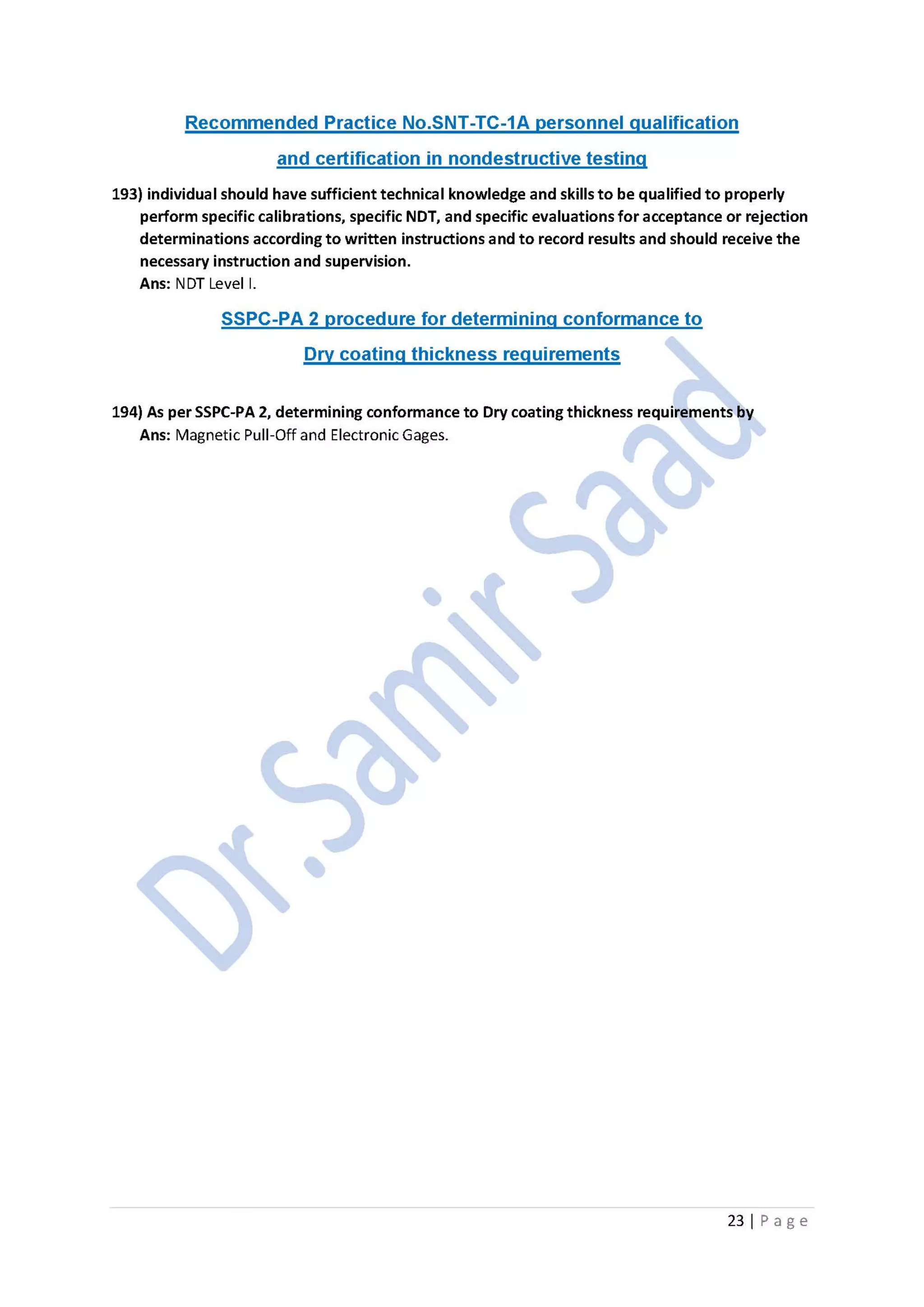 API SIFE-Source Inspector Fixed Equipment Notes-Dr. Samir Saad | PDF