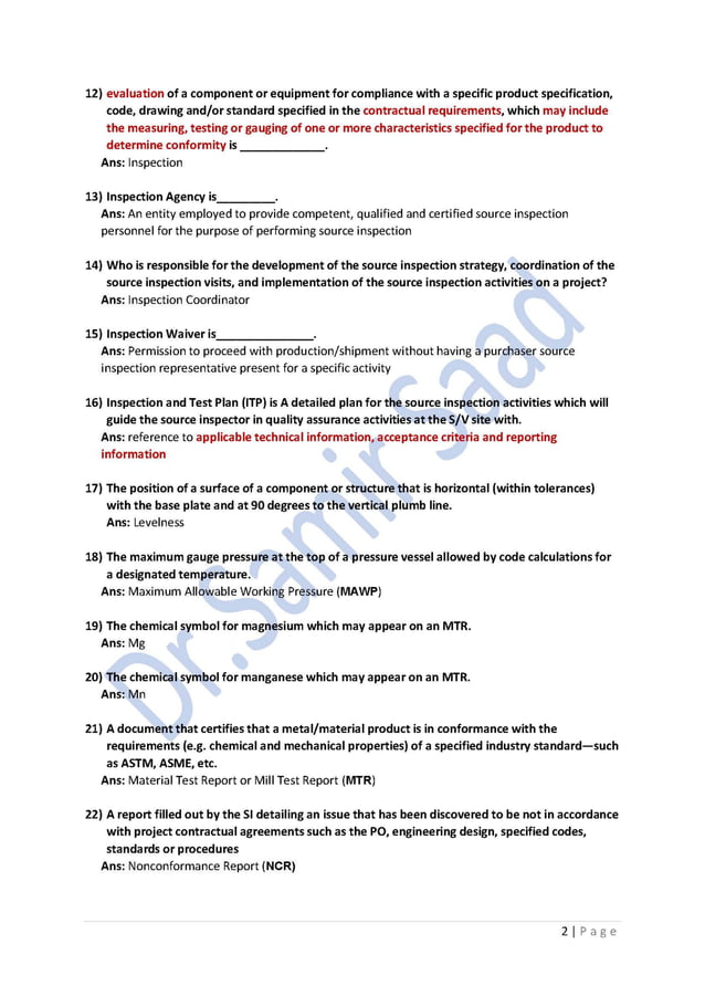 API SIFE-Source Inspector Fixed Equipment Notes-Dr. Samir Saad | PDF