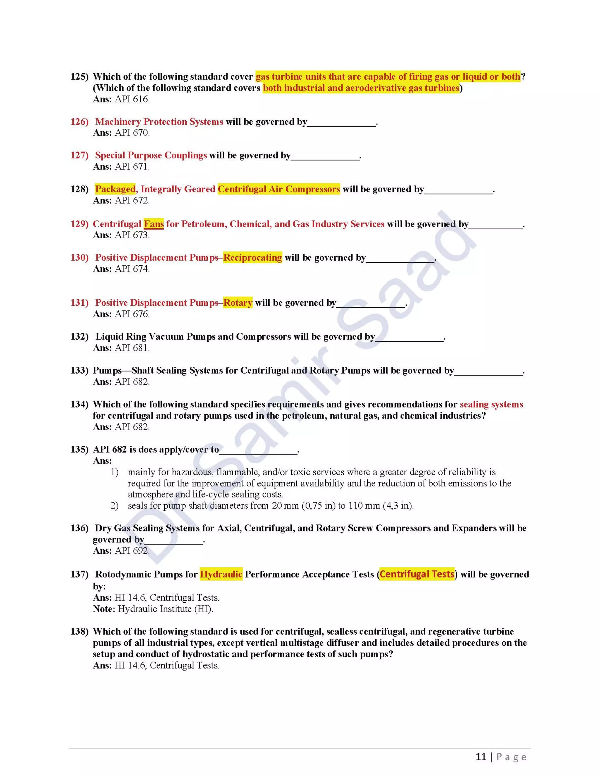 API SIRE-Source Inspector Rotating Equipment Notes-Dr. Samir Saad | PDF