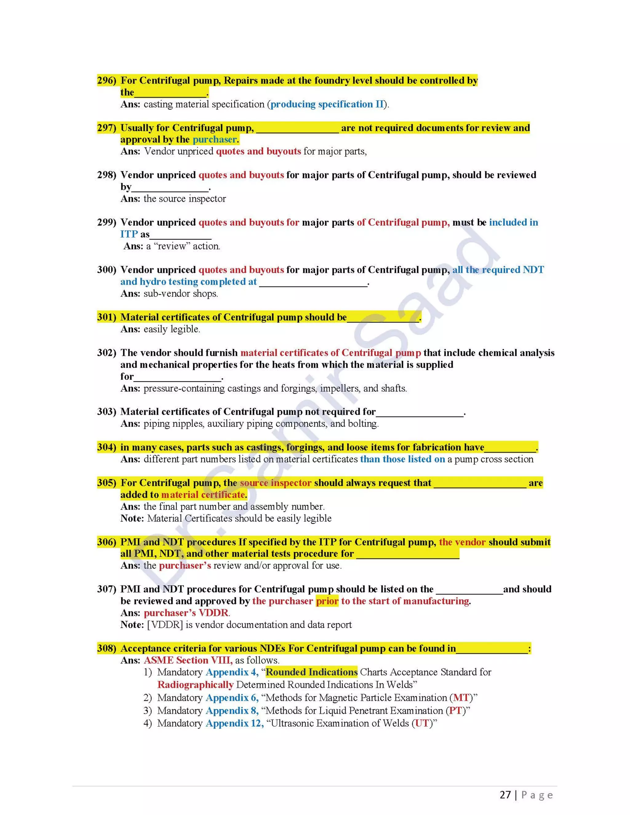 API SIRE-Source Inspector Rotating Equipment Notes-Dr. Samir Saad | PDF
