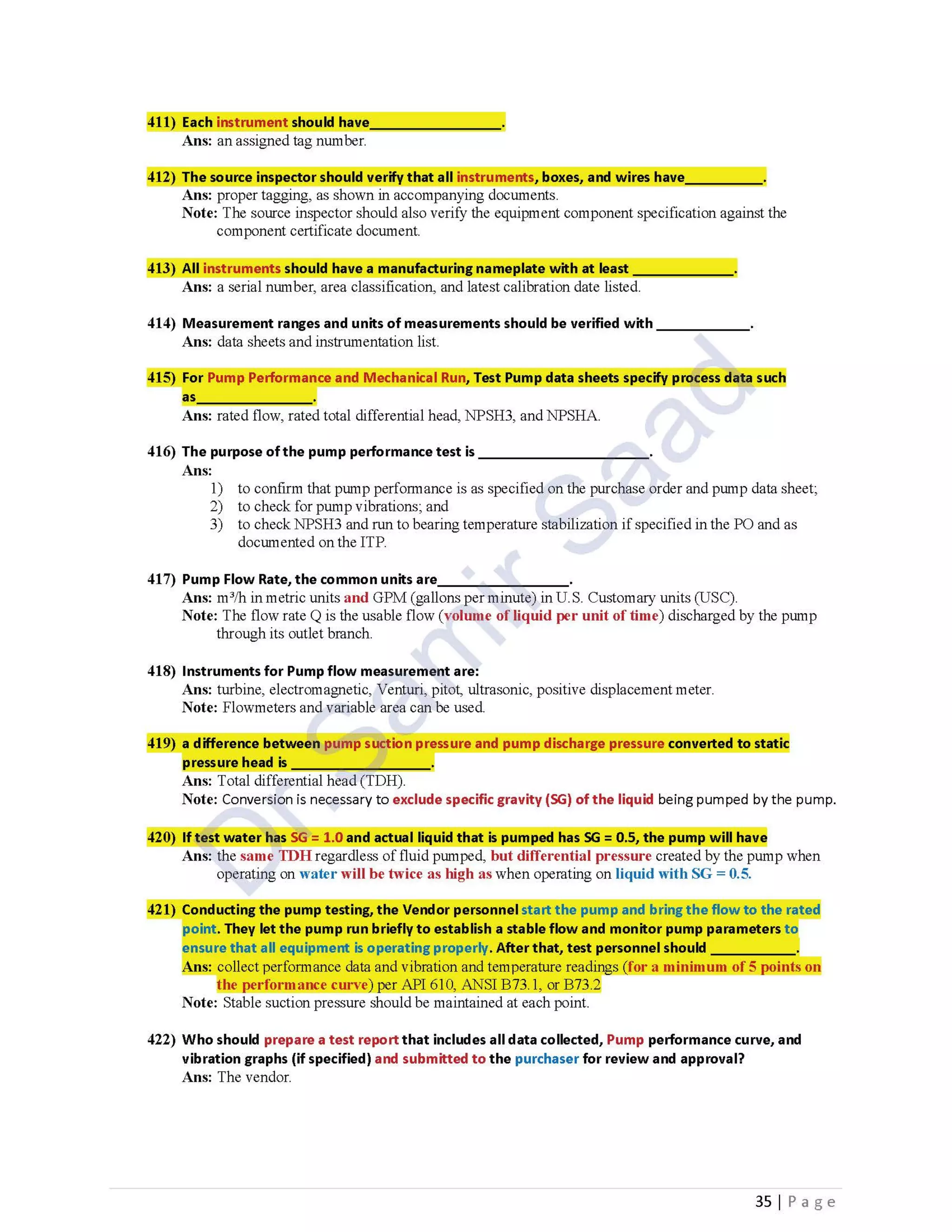 API SIRE-Source Inspector Rotating Equipment Notes-Dr. Samir Saad | PDF