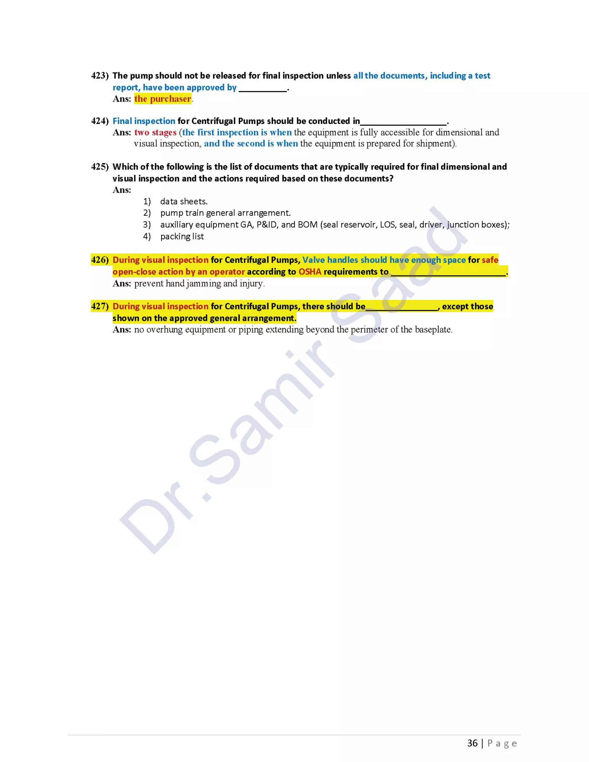API SIRE-Source Inspector Rotating Equipment Notes-Dr. Samir Saad | PDF