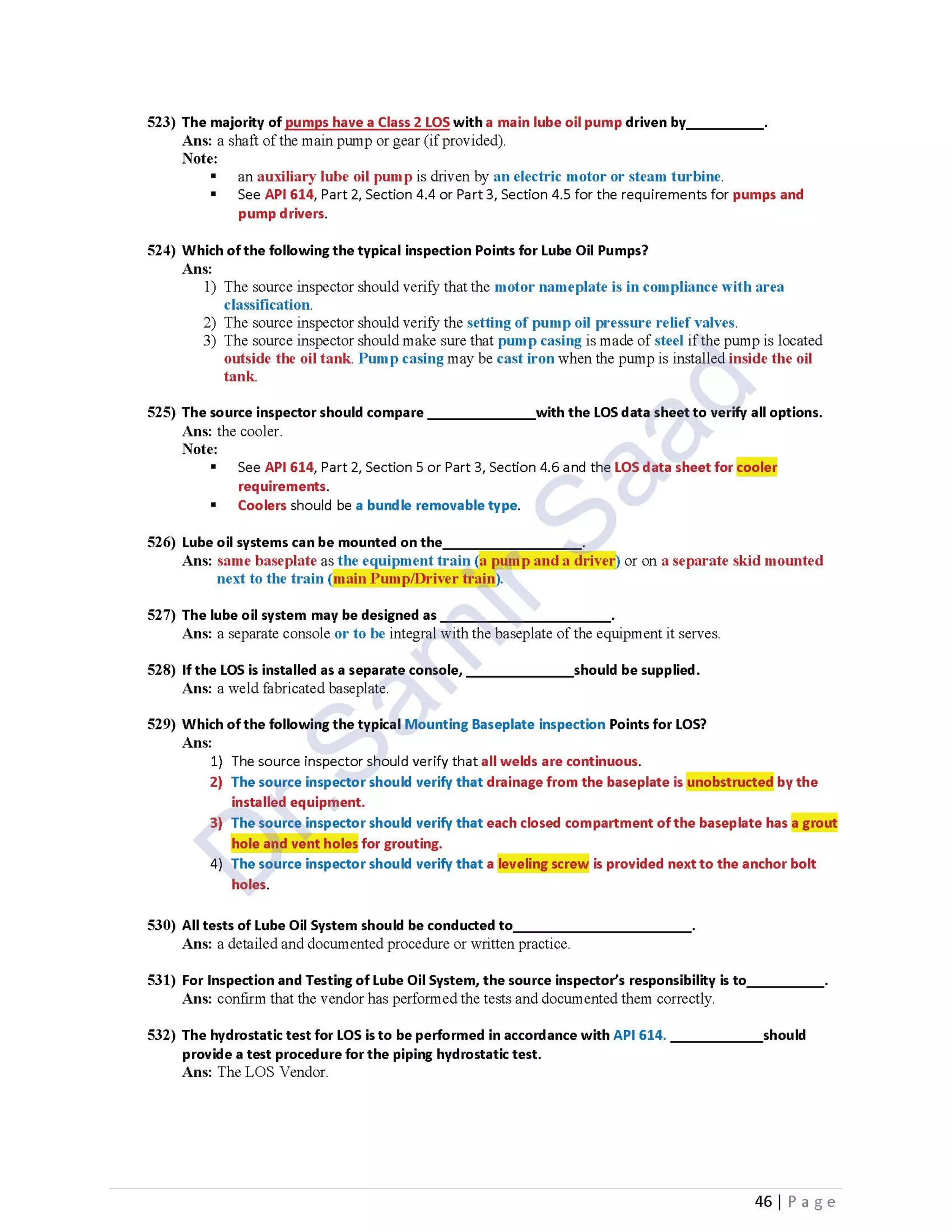 API SIRE-Source Inspector Rotating Equipment Notes-Dr. Samir Saad | PDF