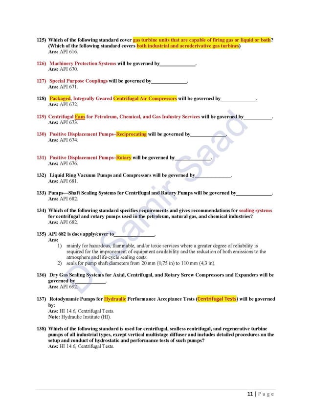 API SIRE-Source Inspector Rotating Equipment Notes-Dr. Samir Saad | PDF