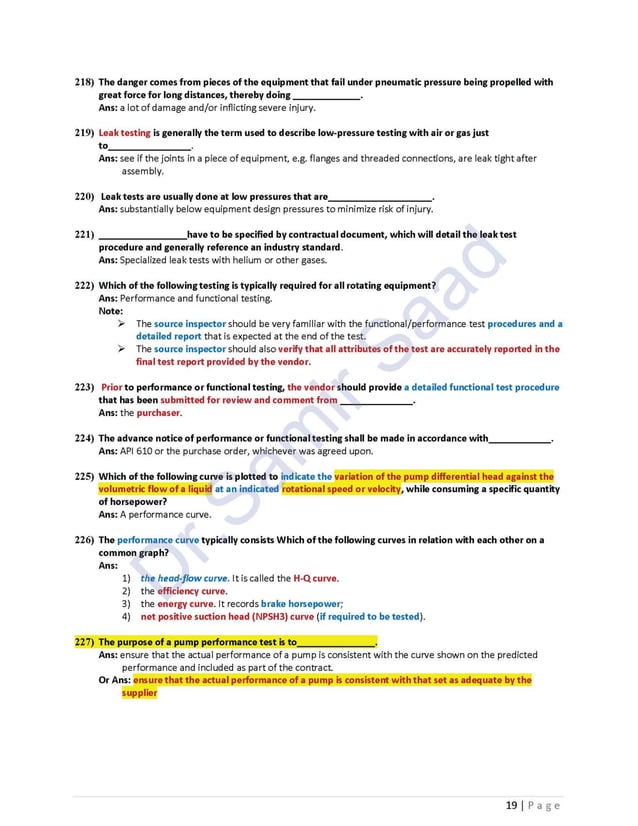 API SIRE-Source Inspector Rotating Equipment Notes-Dr. Samir Saad | PDF