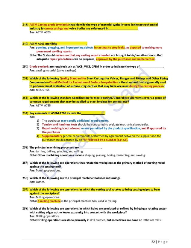 API SIRE-Source Inspector Rotating Equipment Notes-Dr. Samir Saad | PDF