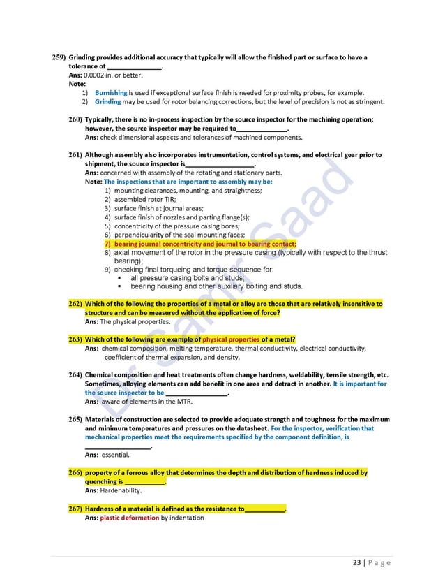 API SIRE-Source Inspector Rotating Equipment Notes-Dr. Samir Saad | PDF