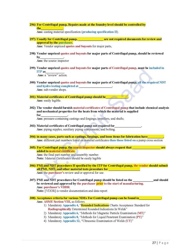 API SIRE-Source Inspector Rotating Equipment Notes-Dr. Samir Saad | PDF