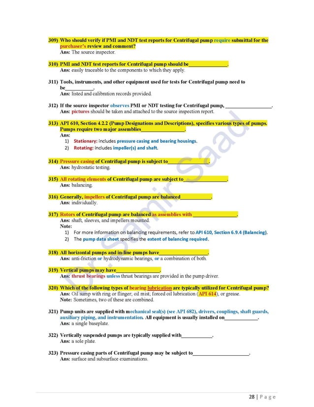 API SIRE-Source Inspector Rotating Equipment Notes-Dr. Samir Saad | PDF