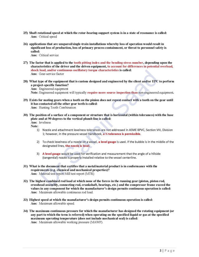 API SIRE-Source Inspector Rotating Equipment Notes-Dr. Samir Saad | PDF