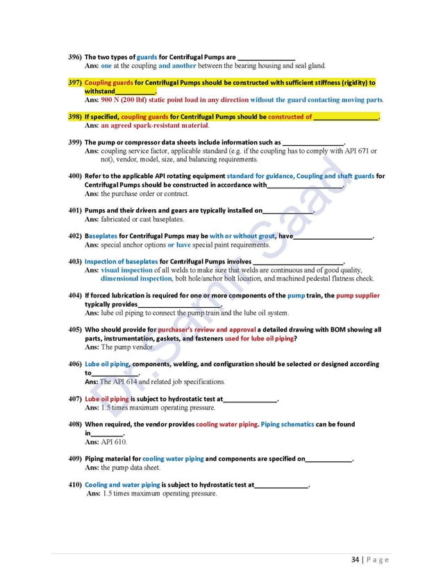 API SIRE-Source Inspector Rotating Equipment Notes-Dr. Samir Saad | PDF