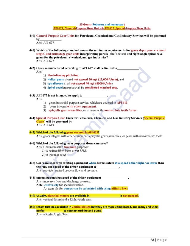 API SIRE-Source Inspector Rotating Equipment Notes-Dr. Samir Saad | PDF