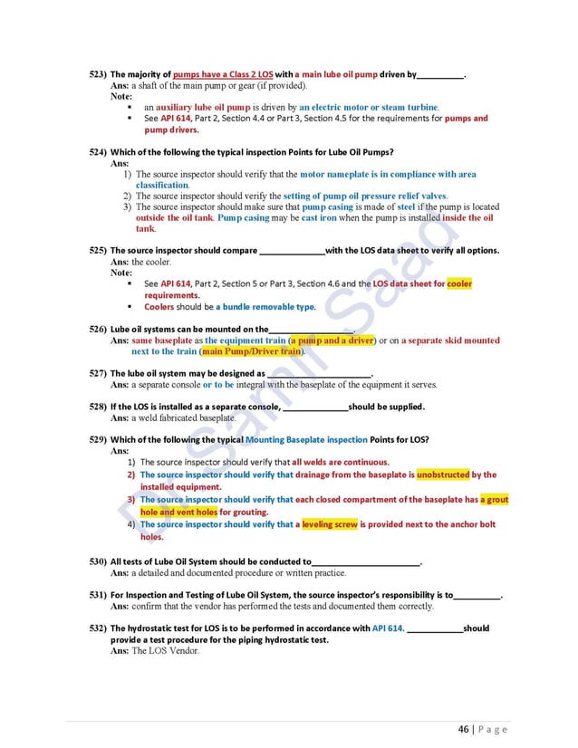 API SIRE-Source Inspector Rotating Equipment Notes-Dr. Samir Saad | PDF