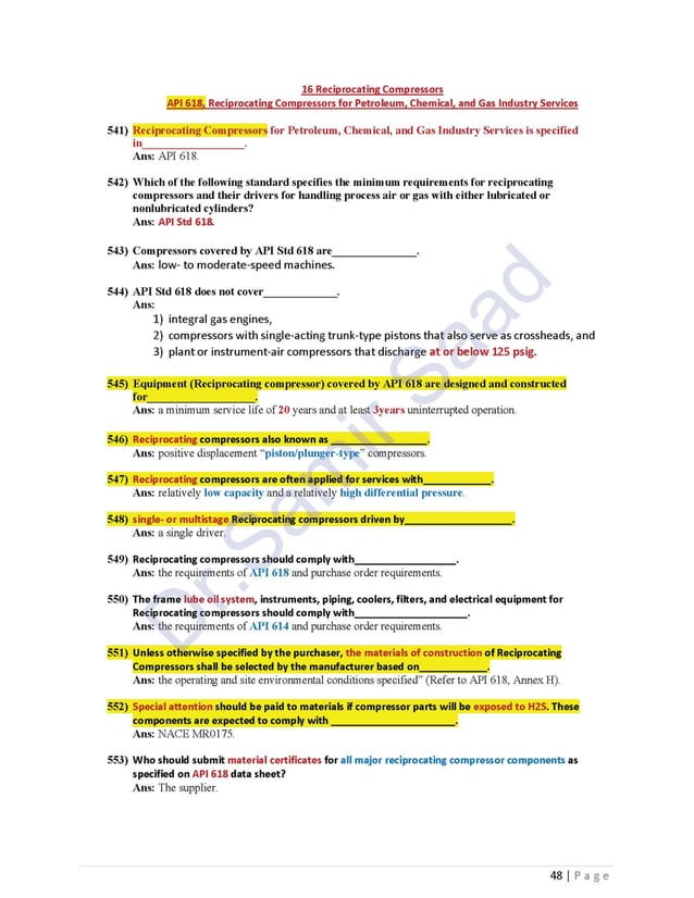 API SIRE-Source Inspector Rotating Equipment Notes-Dr. Samir Saad | PDF
