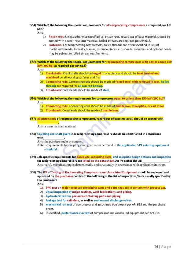 API SIRE-Source Inspector Rotating Equipment Notes-Dr. Samir Saad | PDF
