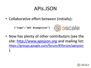 APIs.JSON: Bootstrapping The Web of APIs | PPT