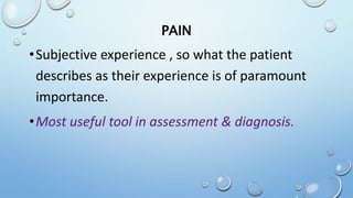 Pain History Taking in Physical Therapy | PPTX