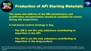 API Starting Material Designation - Where Does cGMP Start? | PPTX