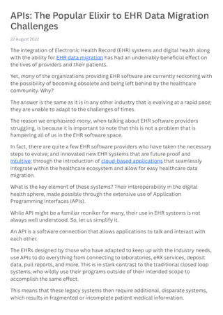 APIs The Popular Elixir to EHR Data Migration Challenges.pdf | Free Download