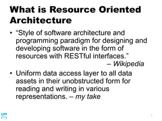 Resource Oriented Architectures: The Future of Data API? | PPT