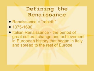 AP Italian Renaissance | PPT