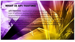 Api testing | PPT