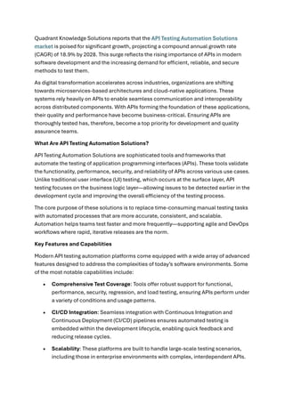 The Future of API Testing: Automation Is the New Standard | PDF