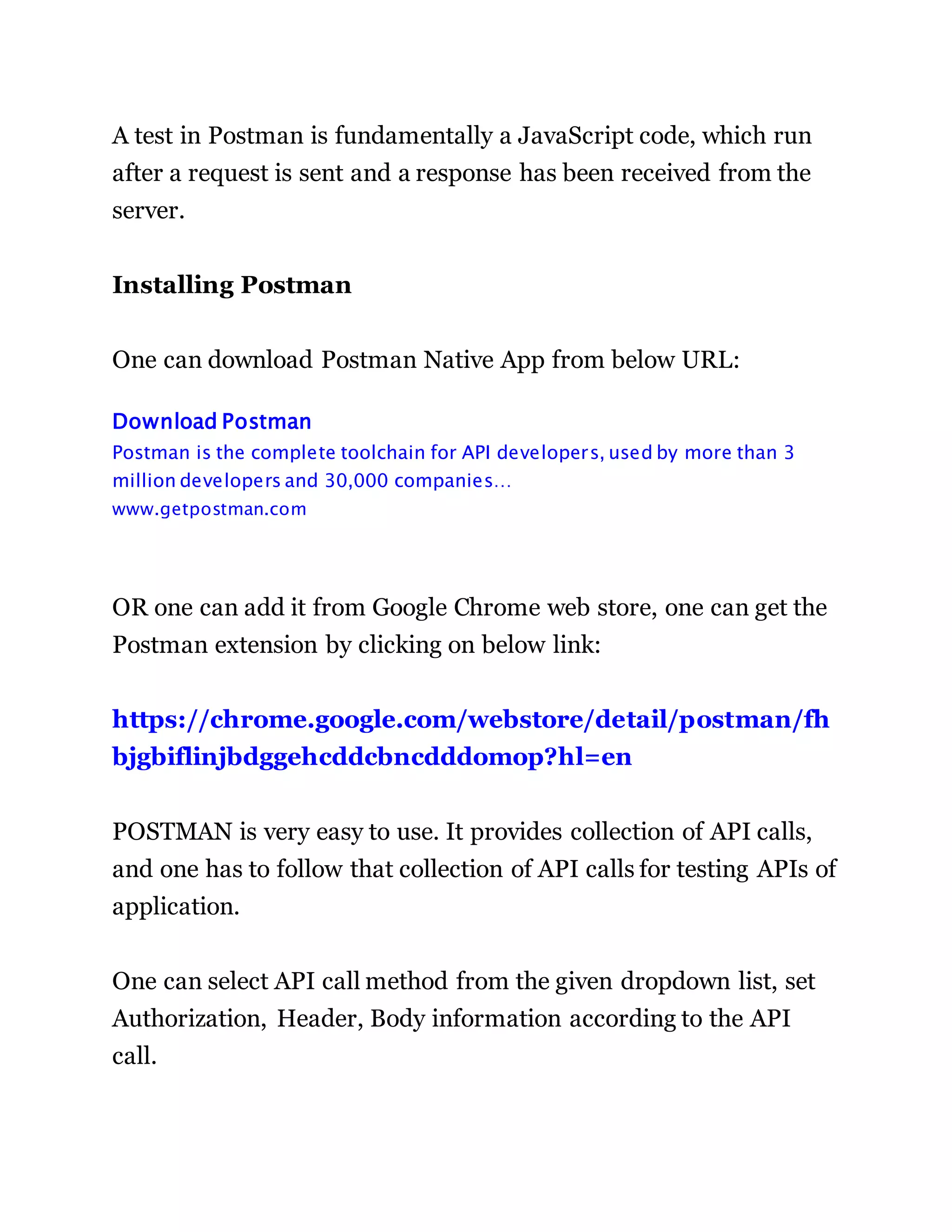 Api testing bible using postman | DOCX
